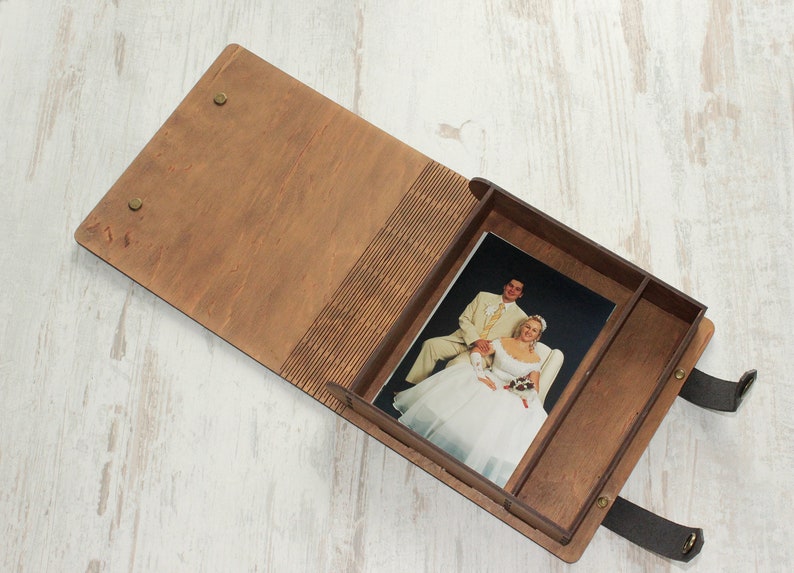 Wedding album box Personalized wooden storage photo box 4x6 | Etsy