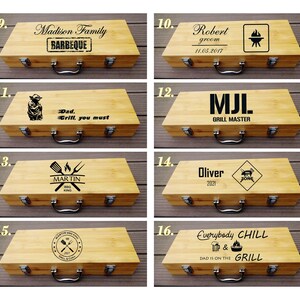 GRILL YOU MUST Custom Engraved Grilling Set in Bamboo Case ...