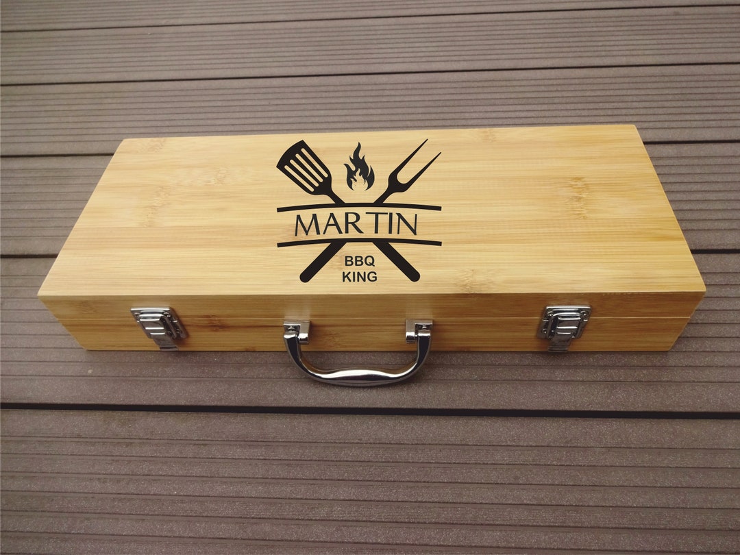 Personalized Grilling Set With 5 Grilling Tools- Custom Engraved BBQ ...