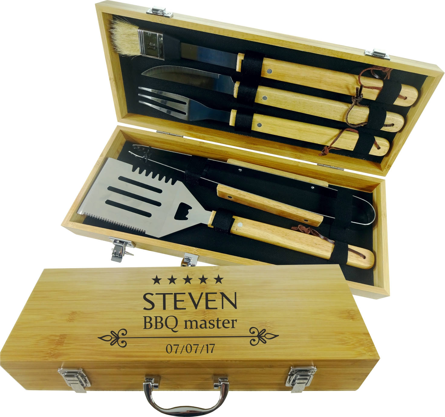 Barbecue SET 5 Tools Custom Engraved Personalized Grilling Set - Etsy