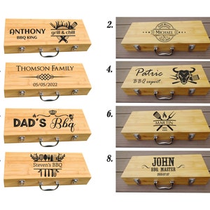 GRILL YOU MUST Custom Engraved Grilling Set in Bamboo Case ...
