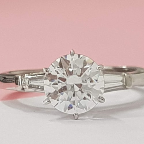 2 Carat Engagement Ring Solitaire Ring Style Round Cut Diamond - Etsy