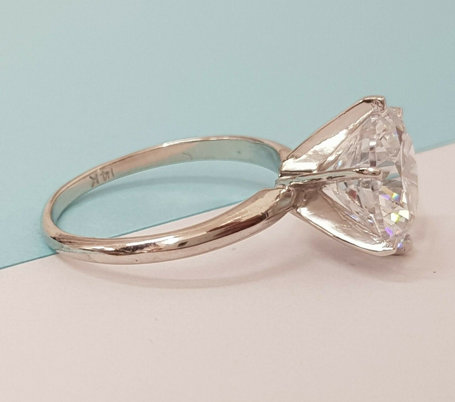 3 Carat Solitaire Ring, 3 CT Moissanite Diamond Ring, Fine Solitaire ...