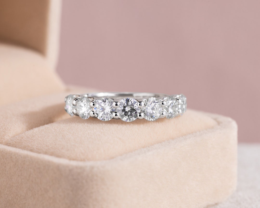 Dainty Diamonds Ring Half Eternity - Etsy