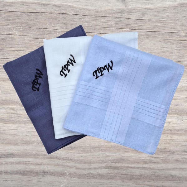 Navy Cotton Handkerchief - Etsy