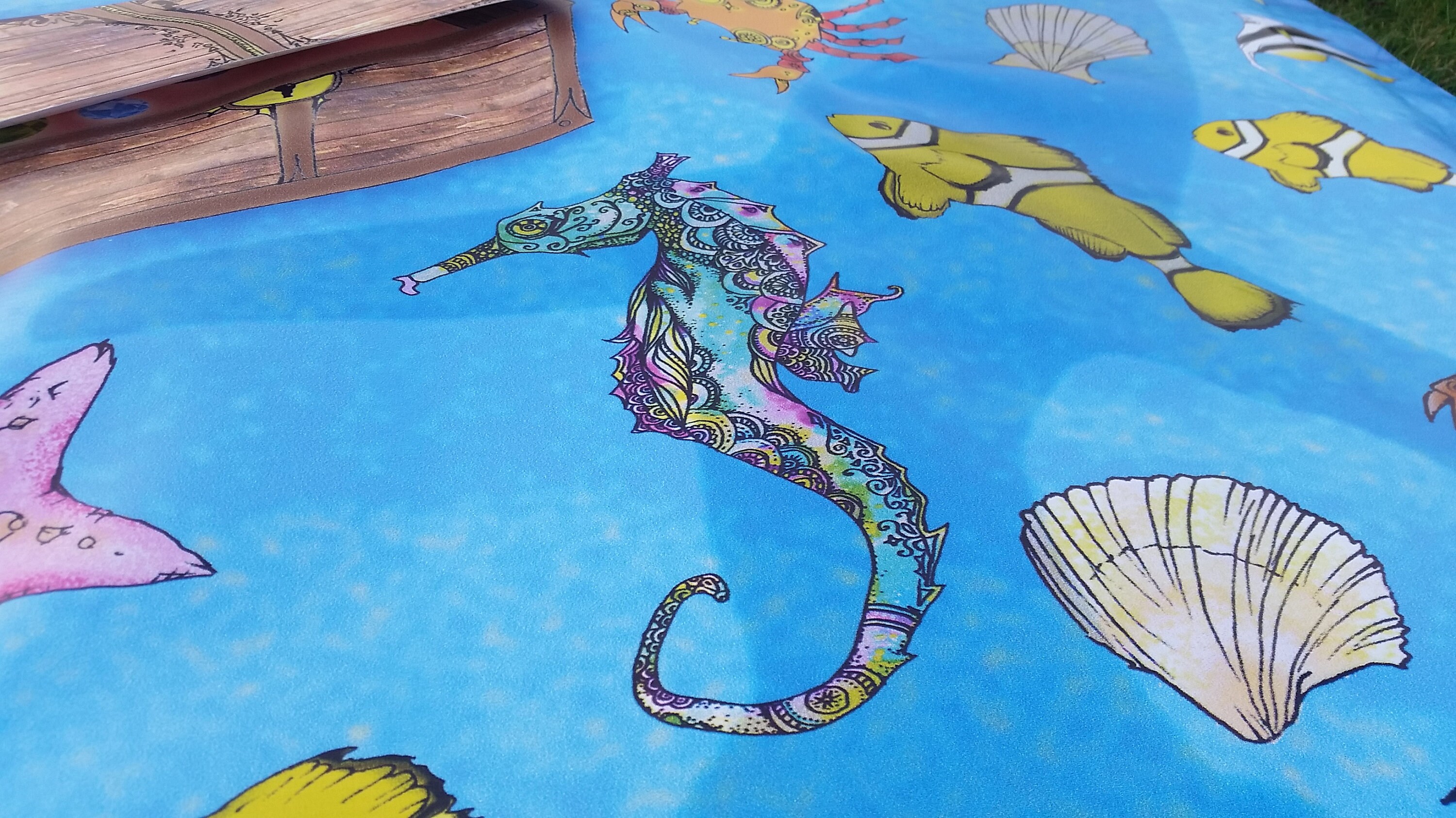 Ocean Playmat Sea Playmat - Easy to Clean Seaworld Mat With a Treasure ...