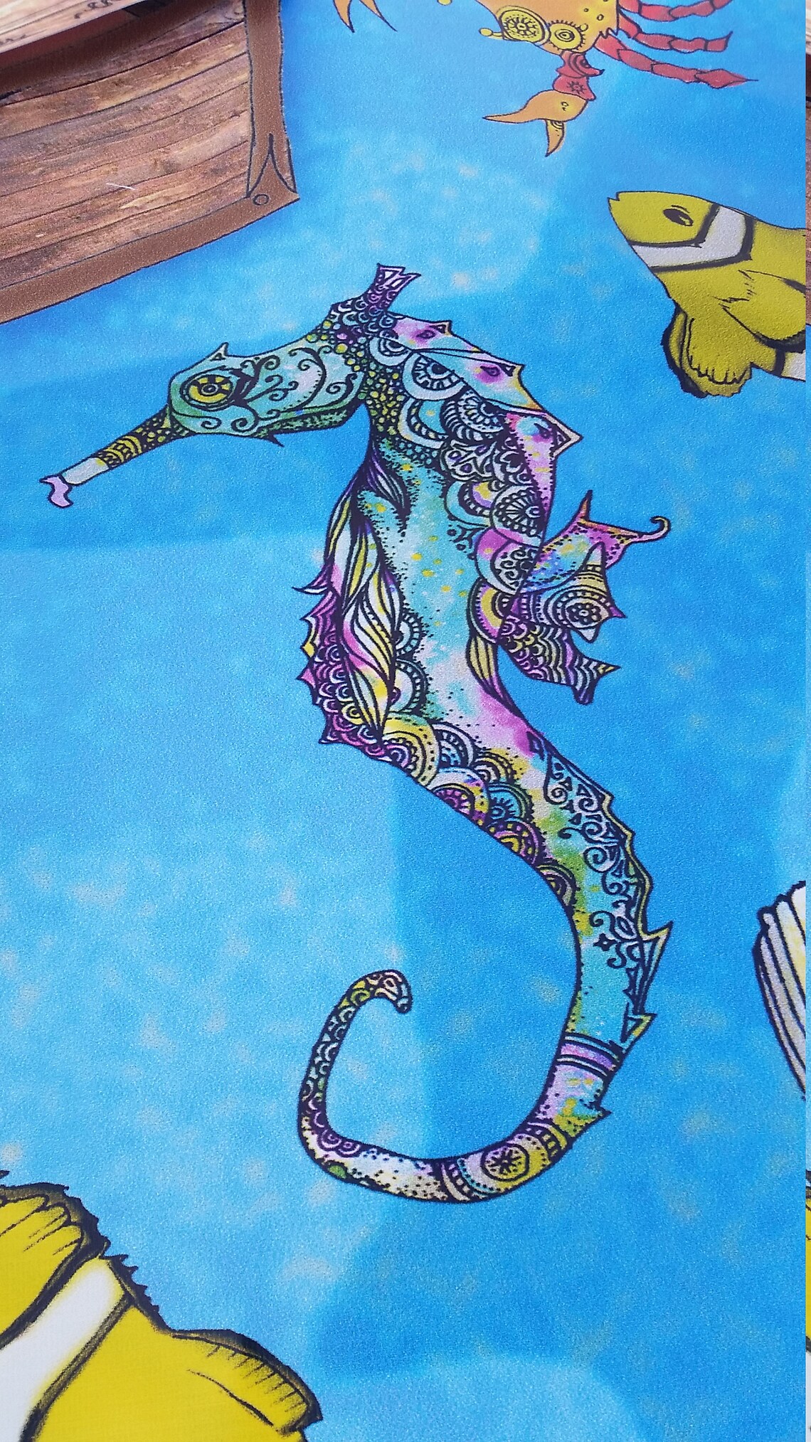 Ocean Playmat Sea Playmat - Easy to Clean Seaworld Mat With a Treasure ...