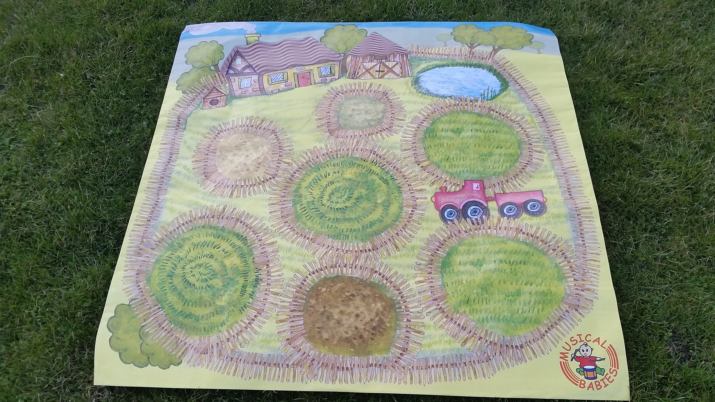 Farm Playmat - Easy to Clean Farmyard Play Mat- for Indoor or Outdoor ...