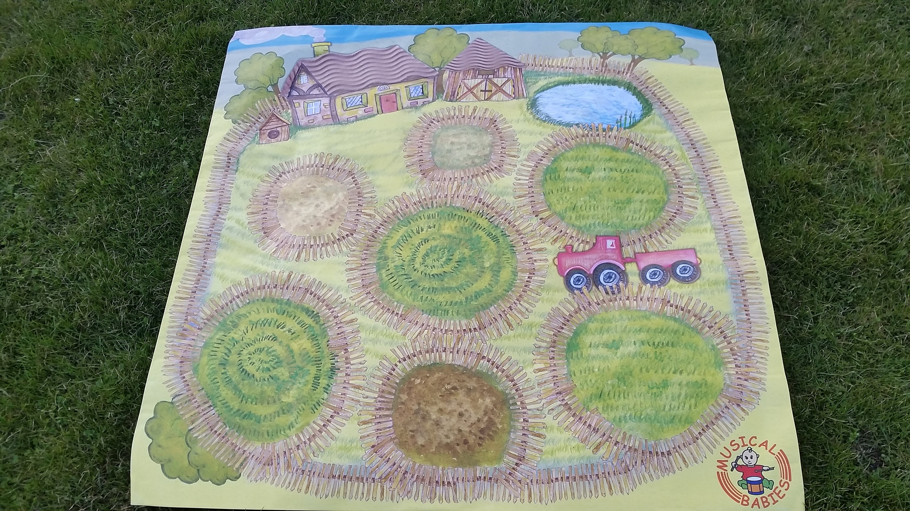 Farm Playmat Easy to Clean Farmyard Play Mat for Indoor or Outdoor ...