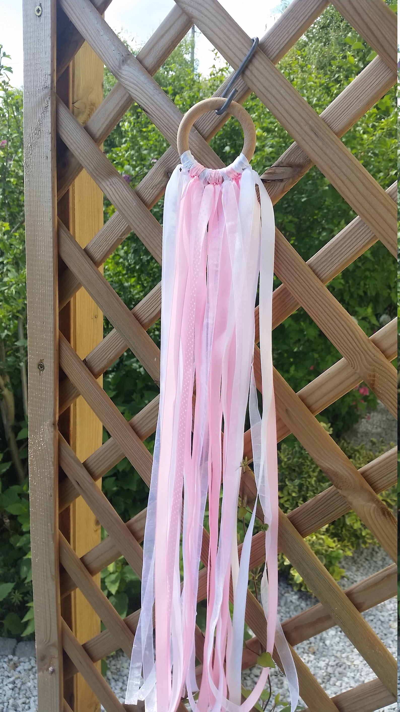 Sweet Pink Ribbon Wand Waldorf Inspired Hand Kite Ribbon Dancing Ring ...