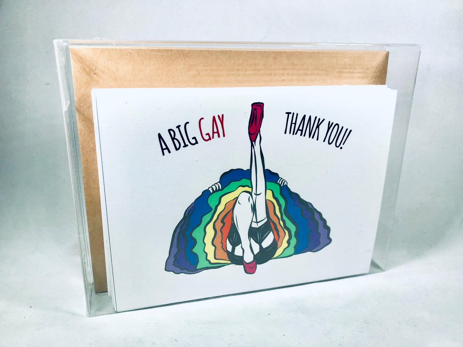A Big Gay Thank You Pride Thank You Cards Set Of Eight 8 Etsy