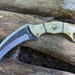 Buffalo Bone Karambit Knife | Custom Engraved Knife | Hunting Knife ...