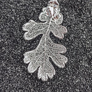 Real Leaf Silver Necklace Real Dipped Oak Leaf Bridesmaids Wedding ...