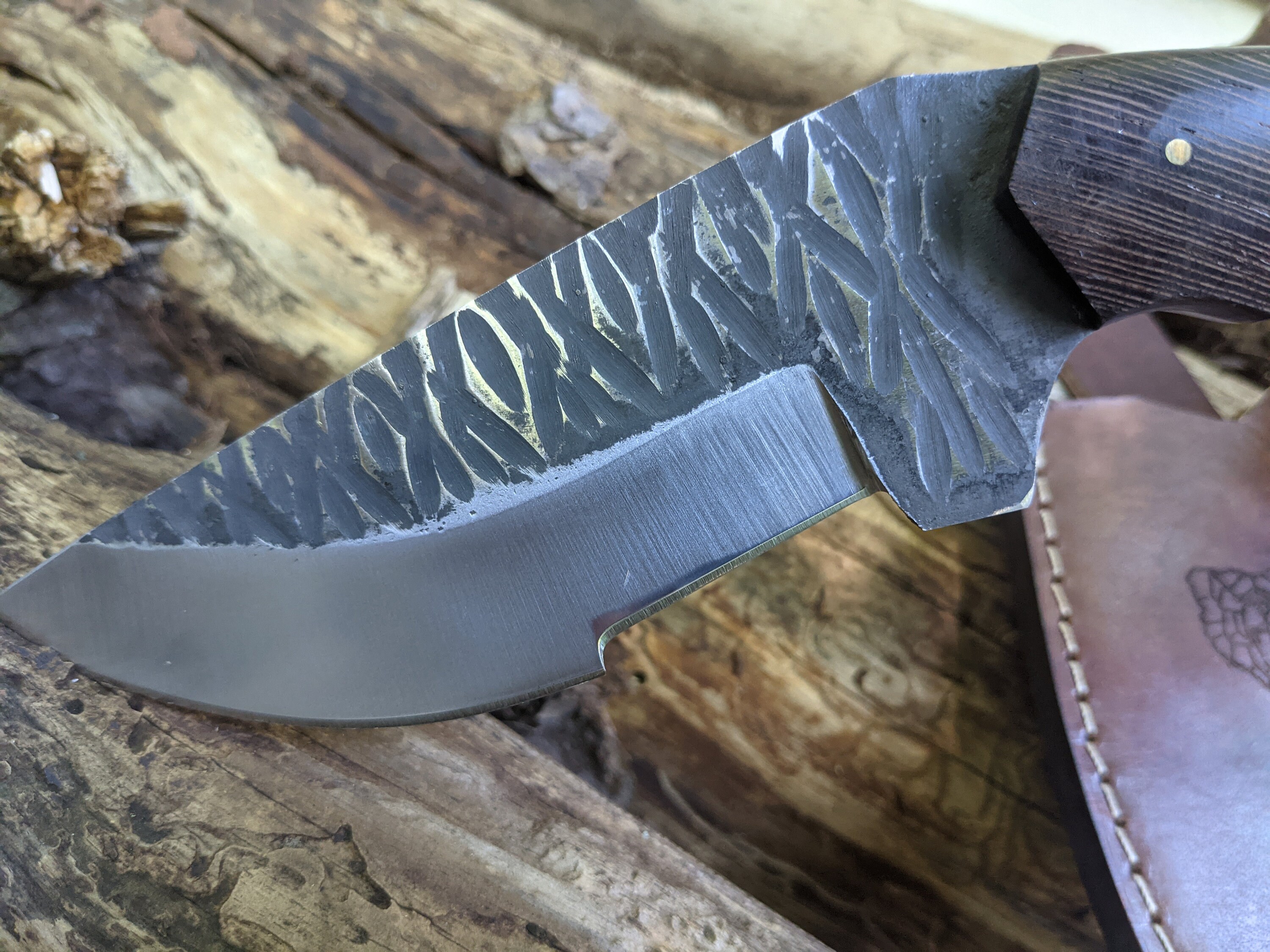 Custom Engraved Karambit Hunting Knife Wenge Wood Hammered | Etsy