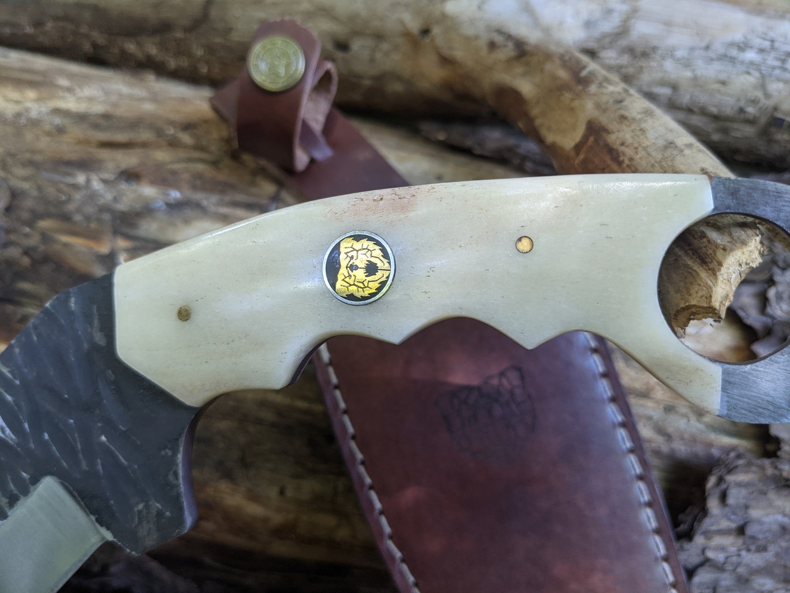 Buffalo Bone Karambit Knife Custom Engraved Knife Hunting - Etsy