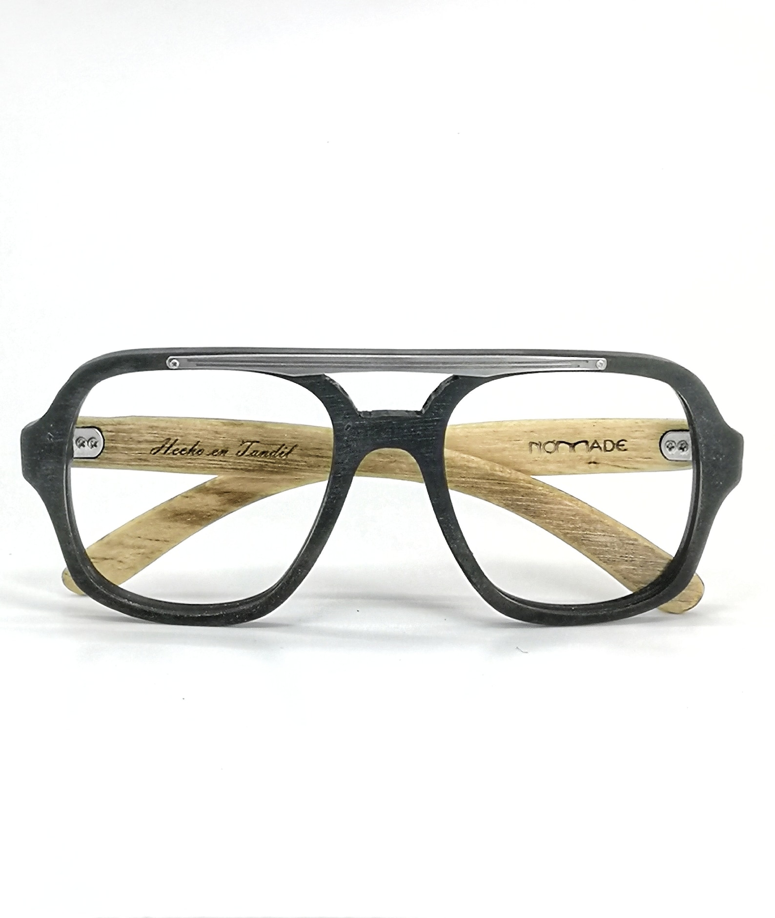 Aviator Reading Glasses in Wood, Acetate and Stainless Steel Model ...