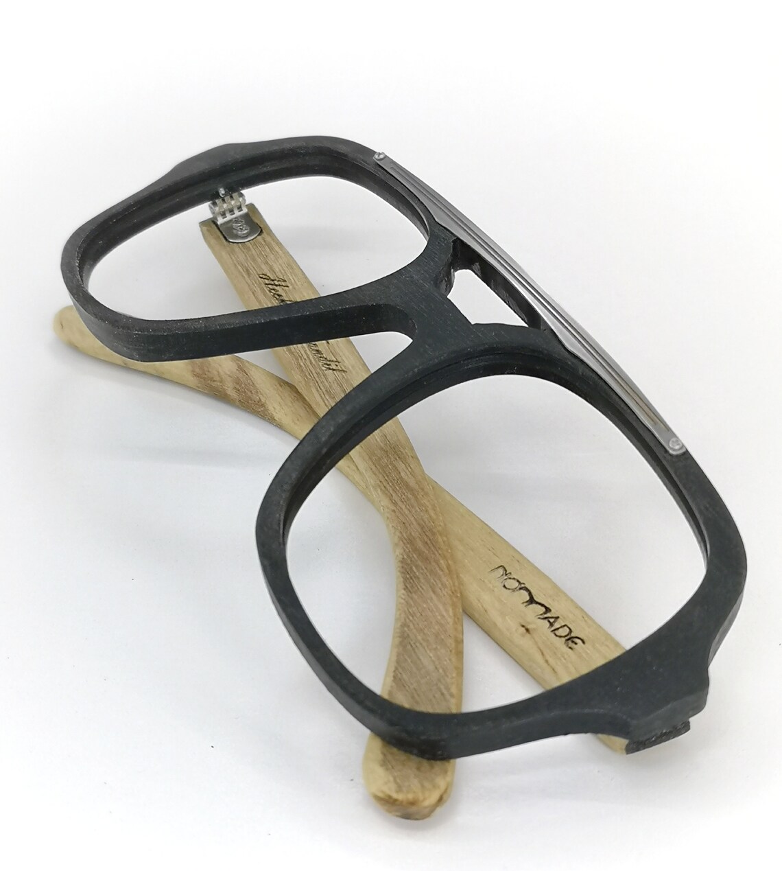 Aviator Reading Glasses in Wood, Acetate and Stainless Steel Model ...