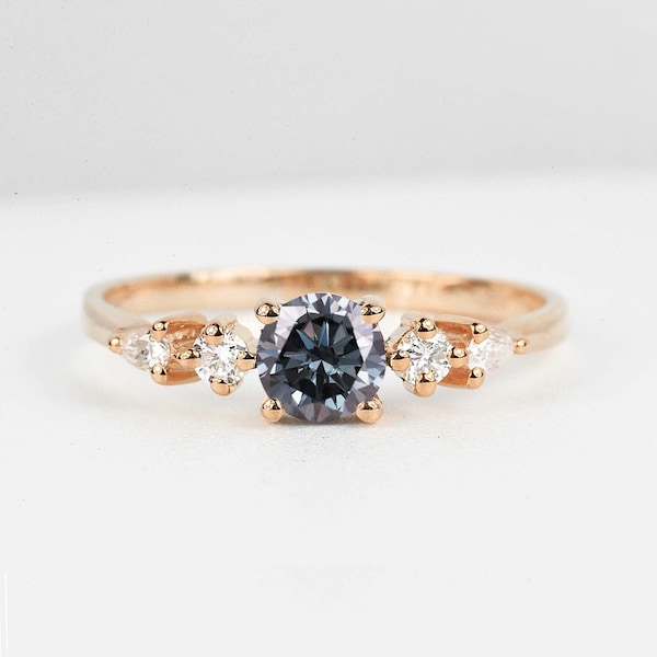 Unique Dainty Engagement Ring - Etsy