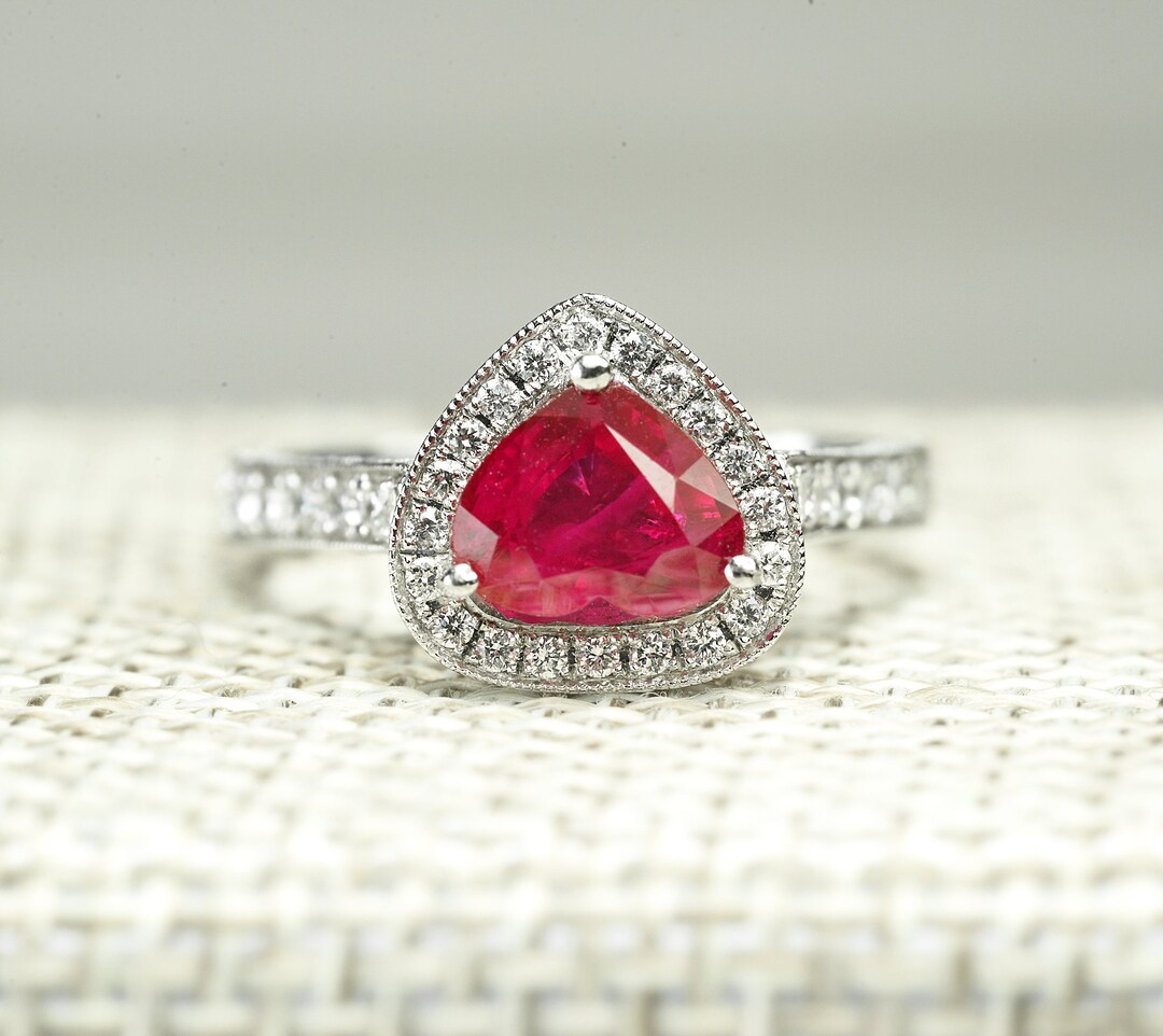 Ruby Ring-natural (unheated) Ceylon Ruby Engagement Ring-ruby and ...