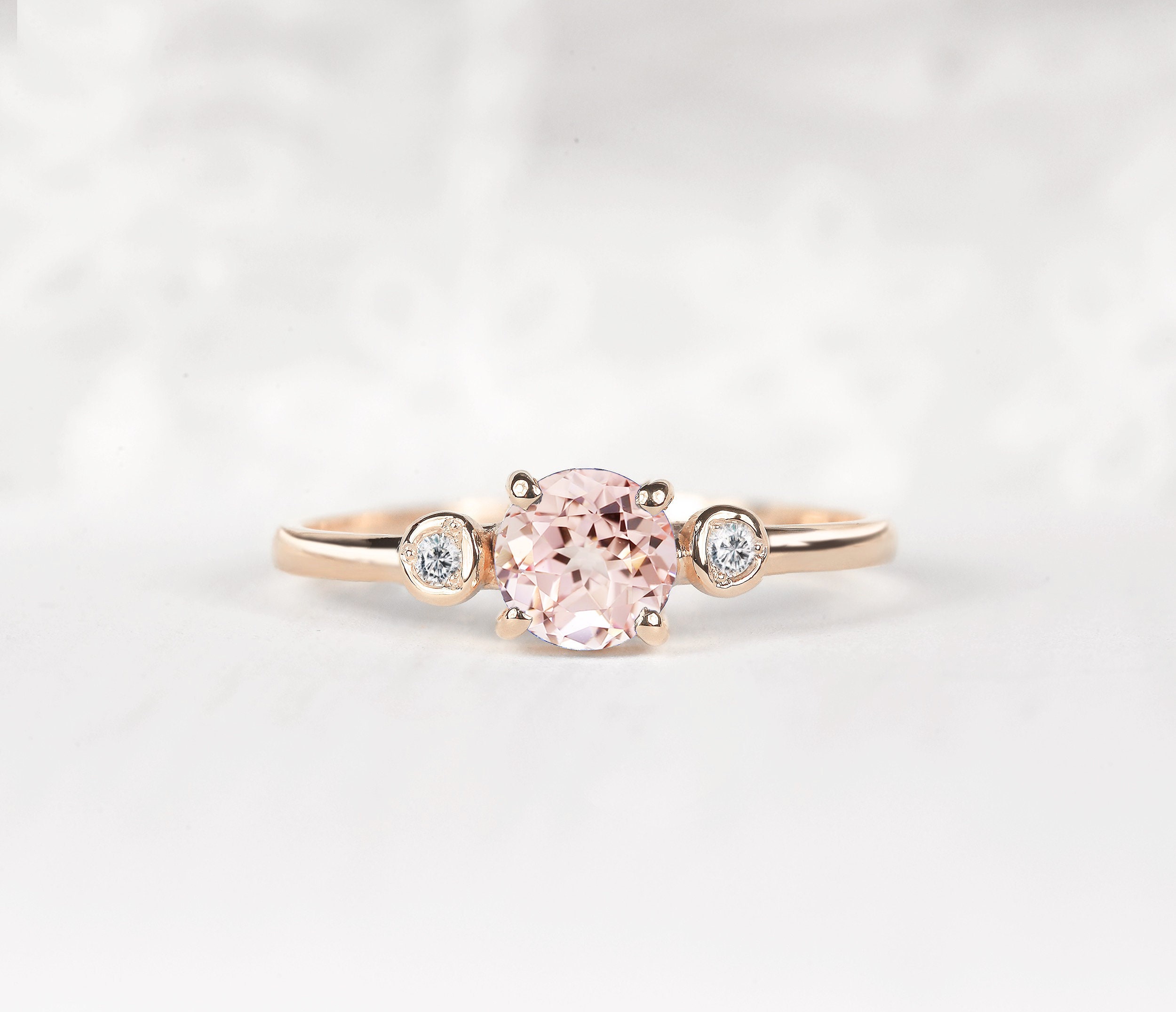 Light Pink Sapphire Engagement Ring