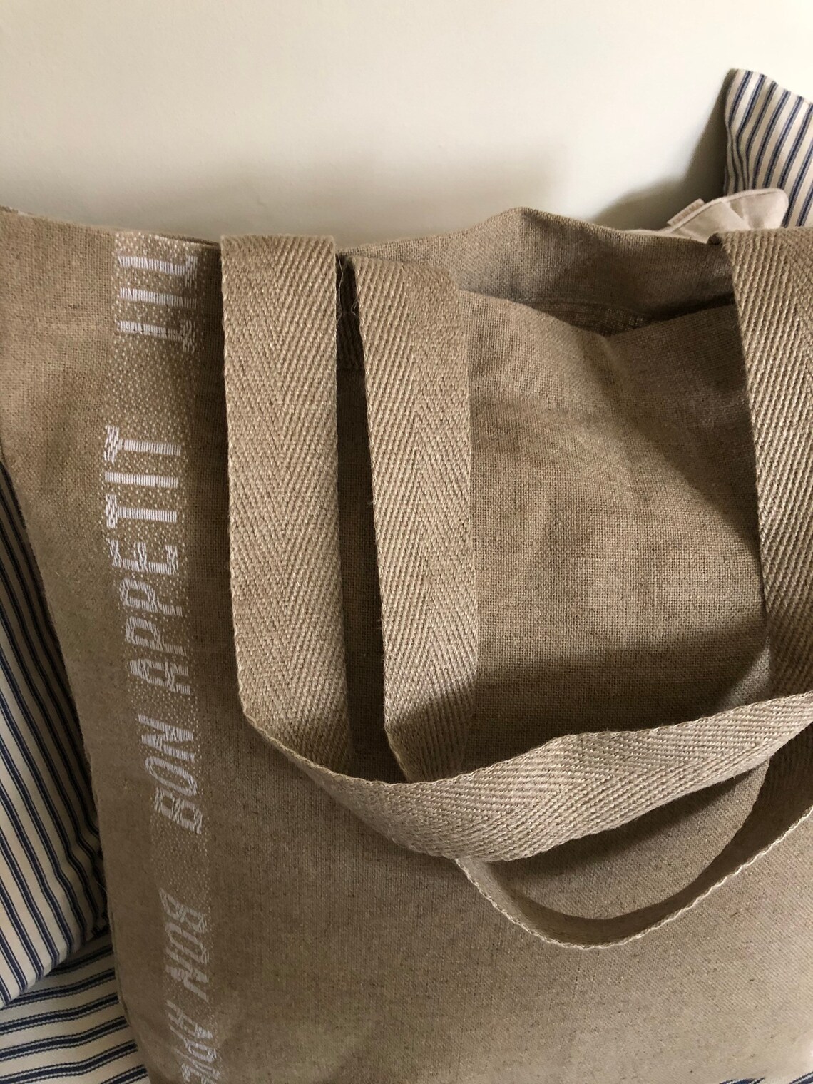 Large French Linen Tote Bag by Charvet Editions . French - Etsy