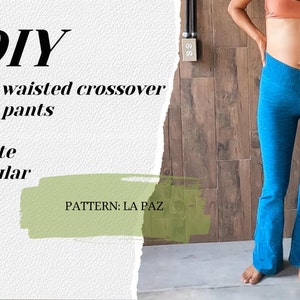 PDF SEWING PATTERN *la Paz* High Waisted, Crossover Waistband, Flared ...