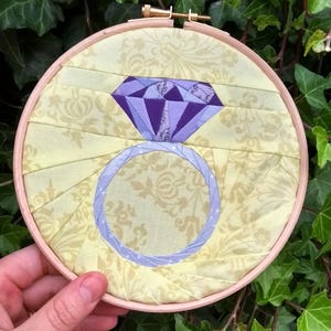 Ring Paper Piecing Easy Sewing Pattern - Foundation Paper Pieced - Gem ...