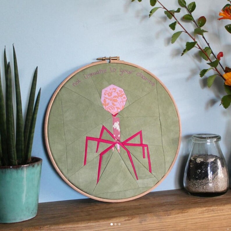 Virus quilt foundation paper piecing pattern make your own | Etsy