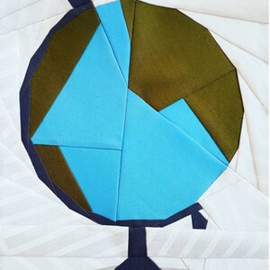 Globe Paper Piecing Pattern – Geography Quilt Block (PDF Pattern) - Etsy