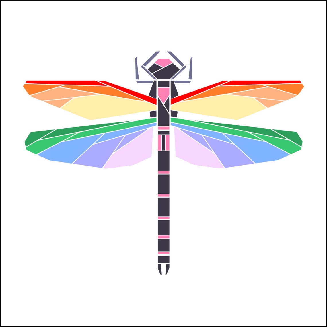 Dragonfly Foundation Paper Piecing Pattern - Etsy