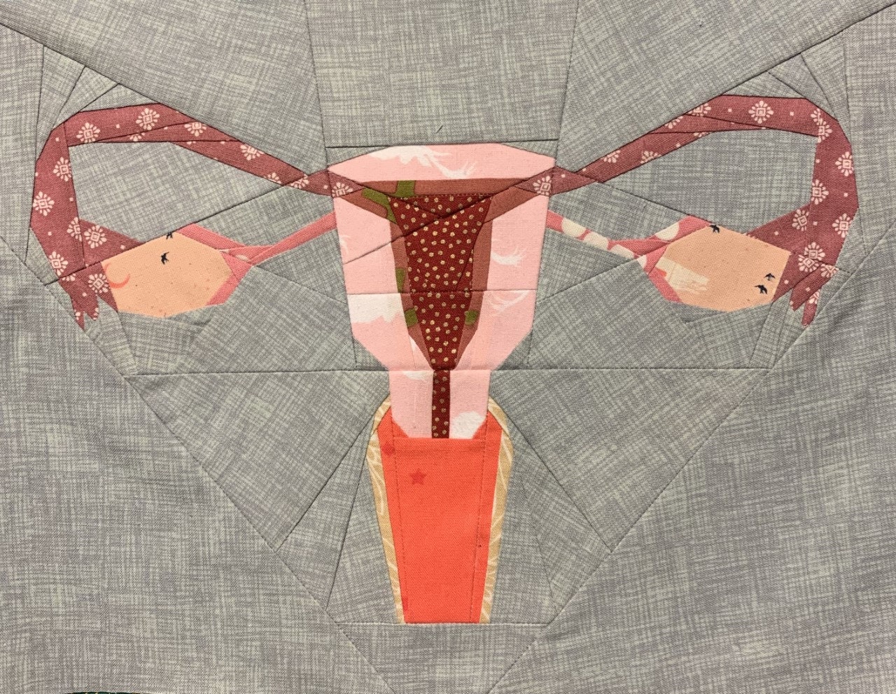 Anatomical Uterus Paper Piecing Pattern | Etsy
