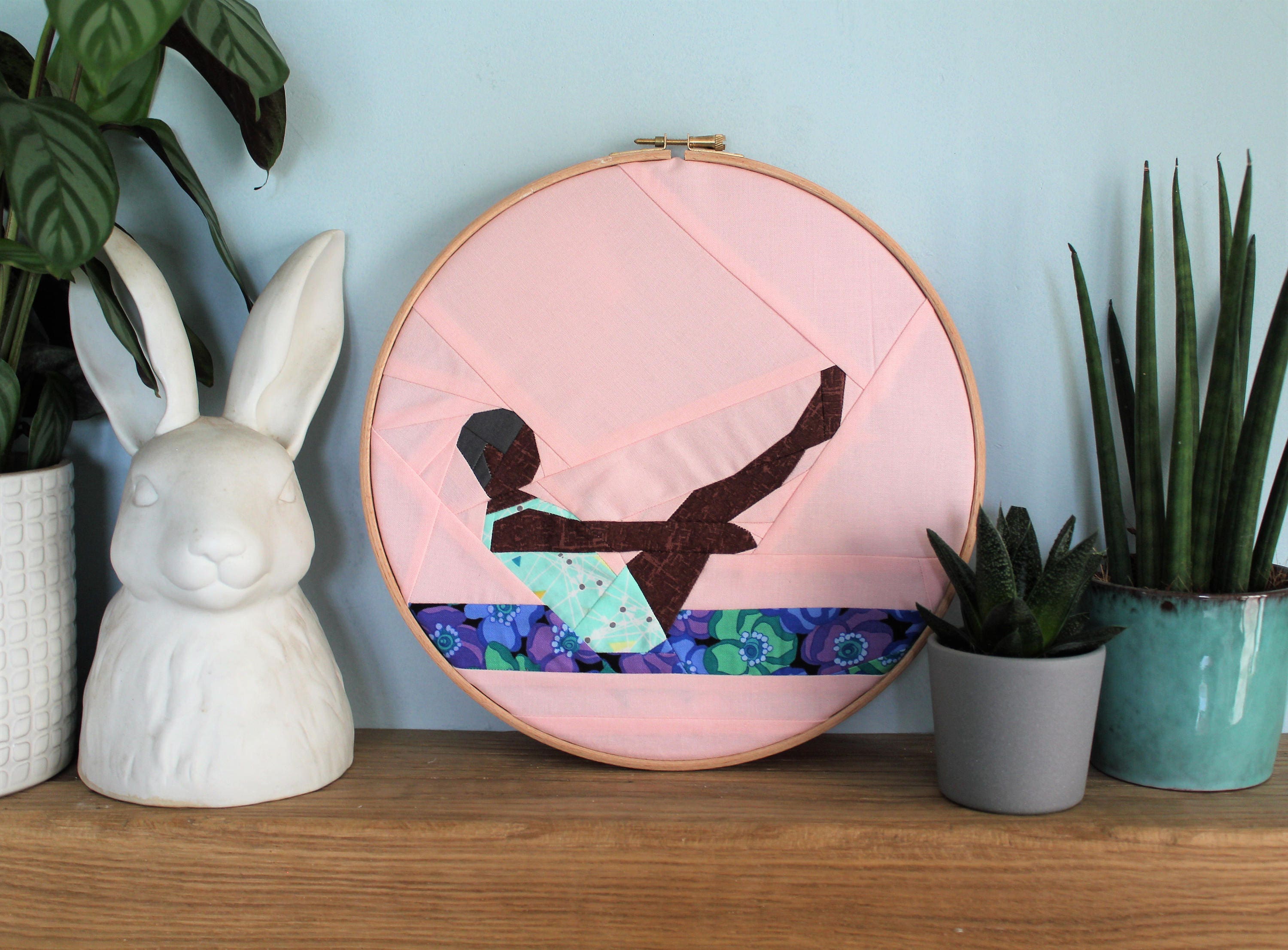 Yoga Pose Paper Pieced Quilt Pattern Downward Dog - Etsy UK