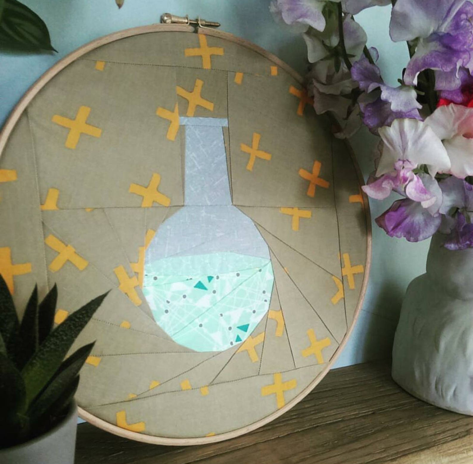 Chemistry Flask Paper Piecing Pattern Make Your Own | Etsy