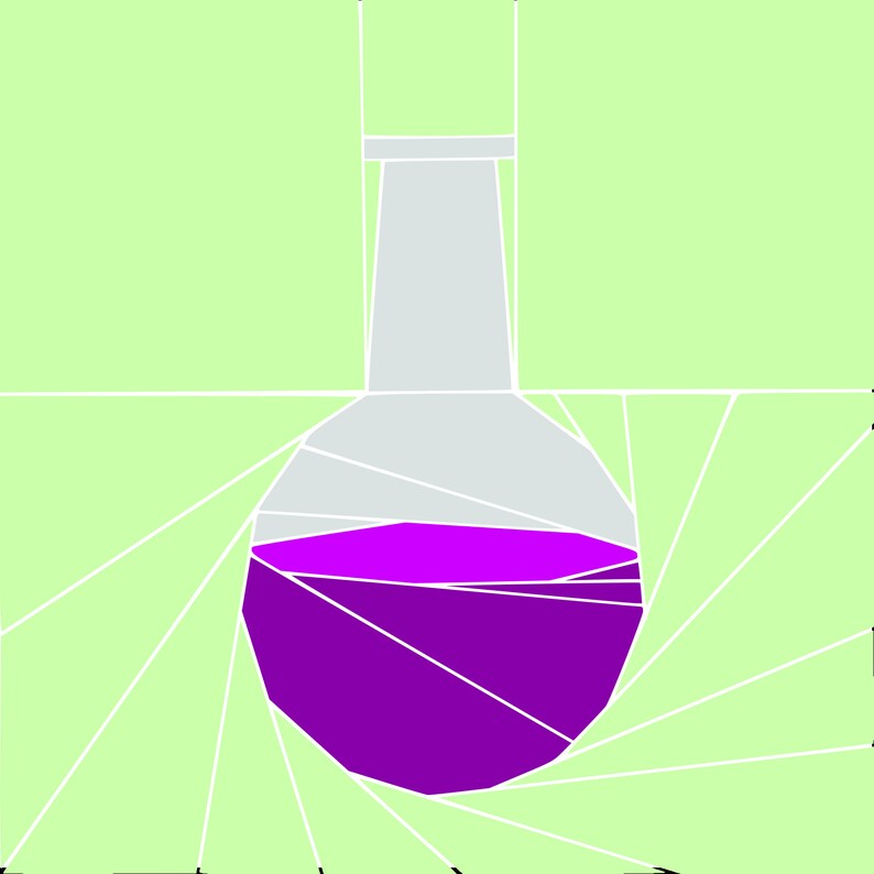 Chemistry Flask Paper Piecing Pattern Make Your Own | Etsy