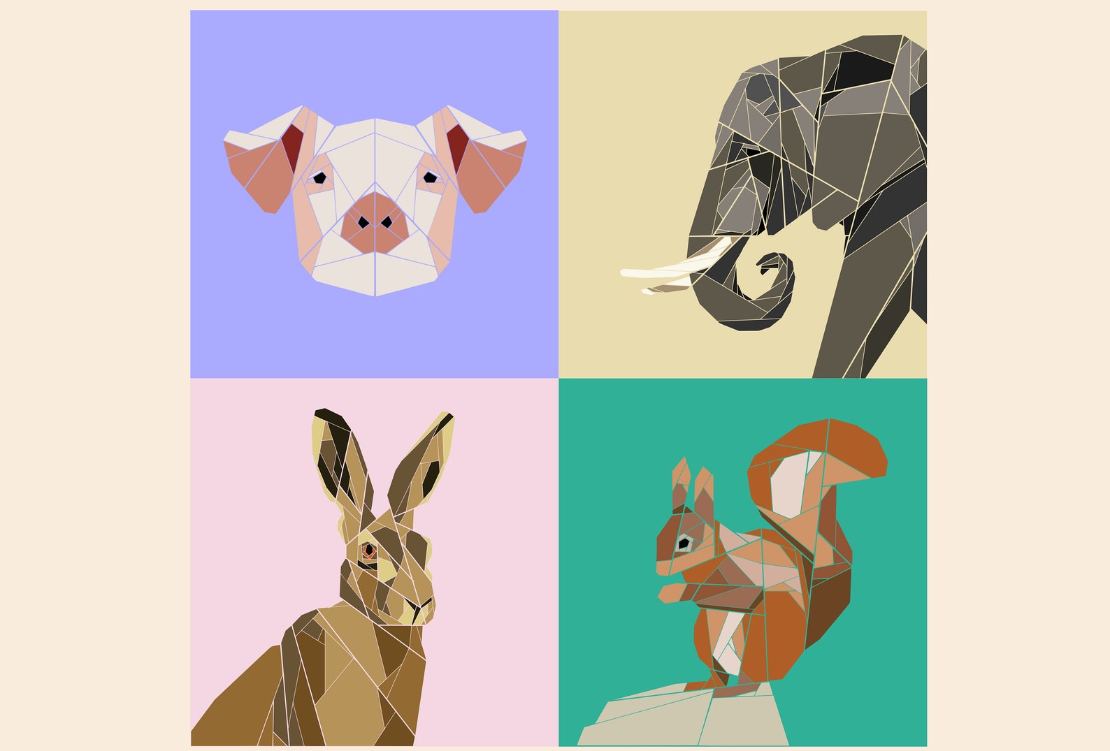 Bundle of Animal Foundation Paper Piecing Patterns PDF - Etsy