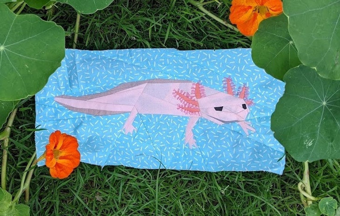 Axolotl Foundation Paper Piecing Pattern - Etsy