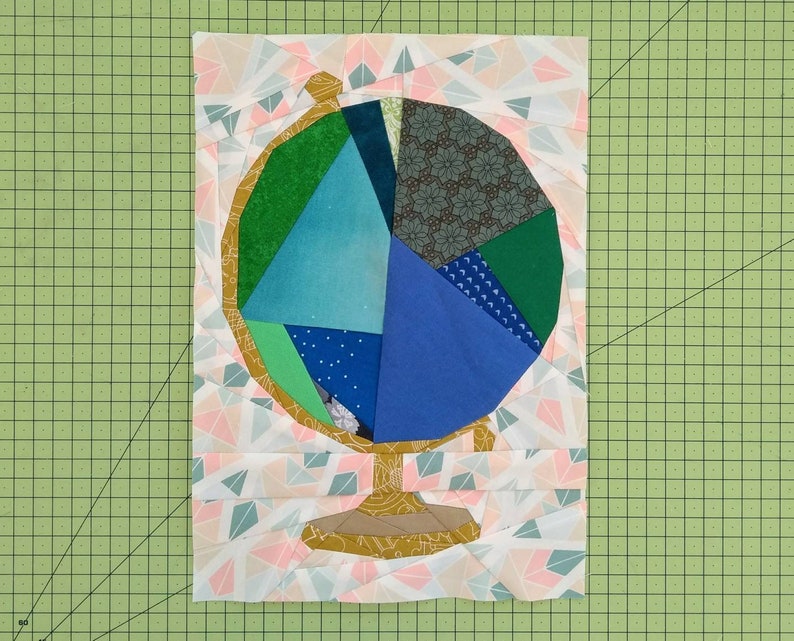Globe Paper Piecing Pattern – Geography Quilt Block (PDF Pattern) - Etsy