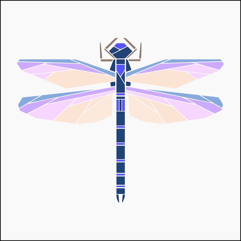 Dragonfly Foundation Paper Piecing Pattern - Etsy Australia
