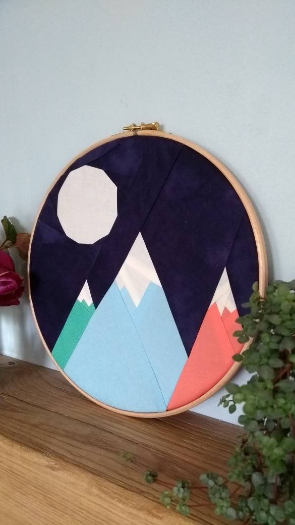 Mountain Sun and Moon Paper Piecing Pattern Etive & Co - Etsy UK