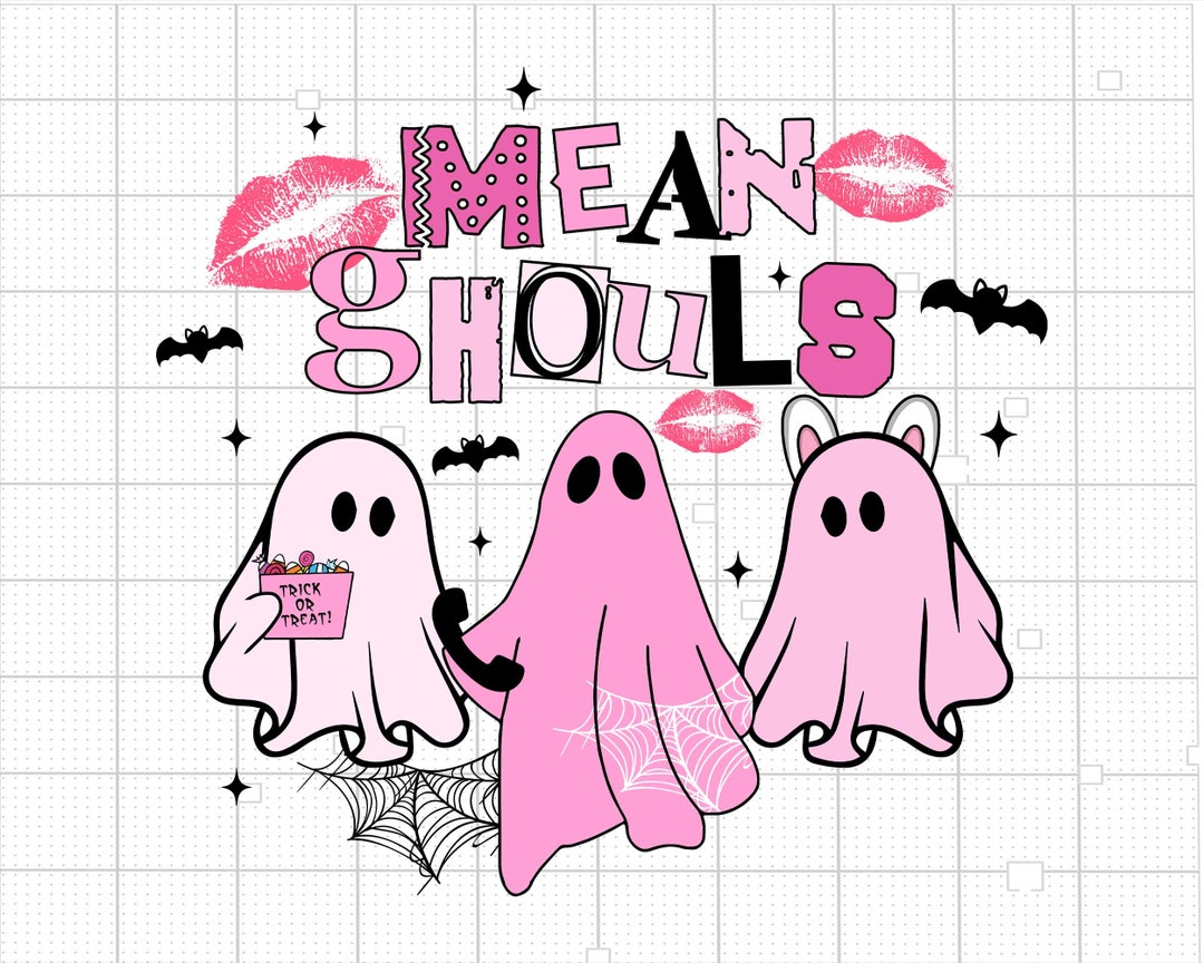 Mean Ghouls Png Mean Girls Png Pink Doll Ghost Halloween - Etsy