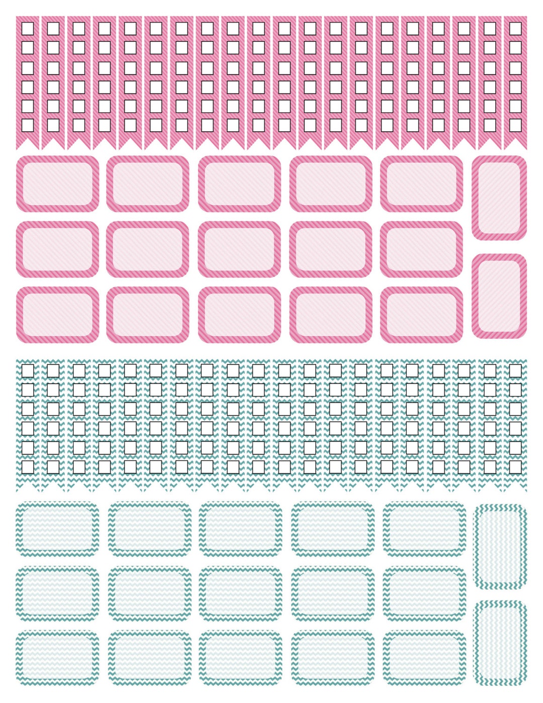 Printable Half Boxes and Check List - Etsy