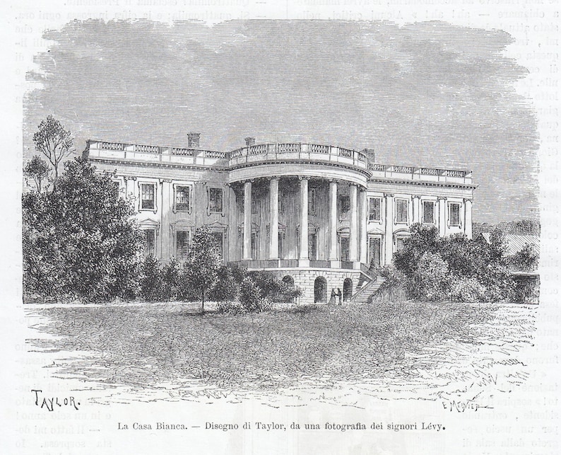 1877, Washington, the White House, United States, Antique Print - Etsy