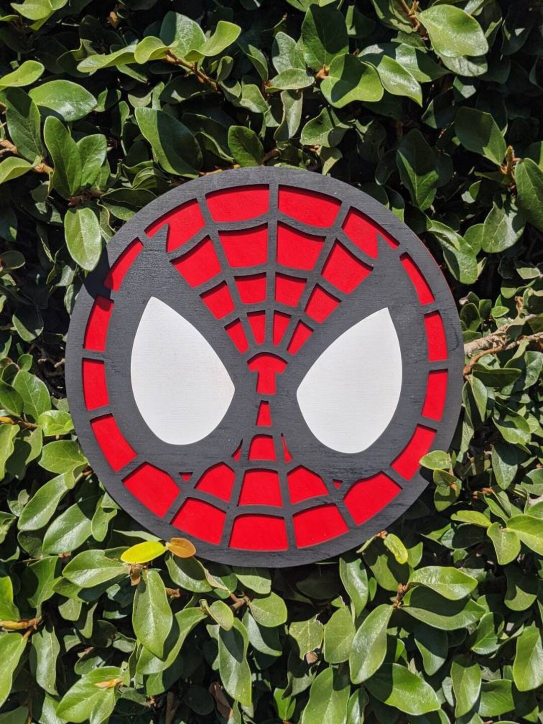 3D Personalized Spider Signs Super Hero Man Round Wood Signs Boys Girls ...