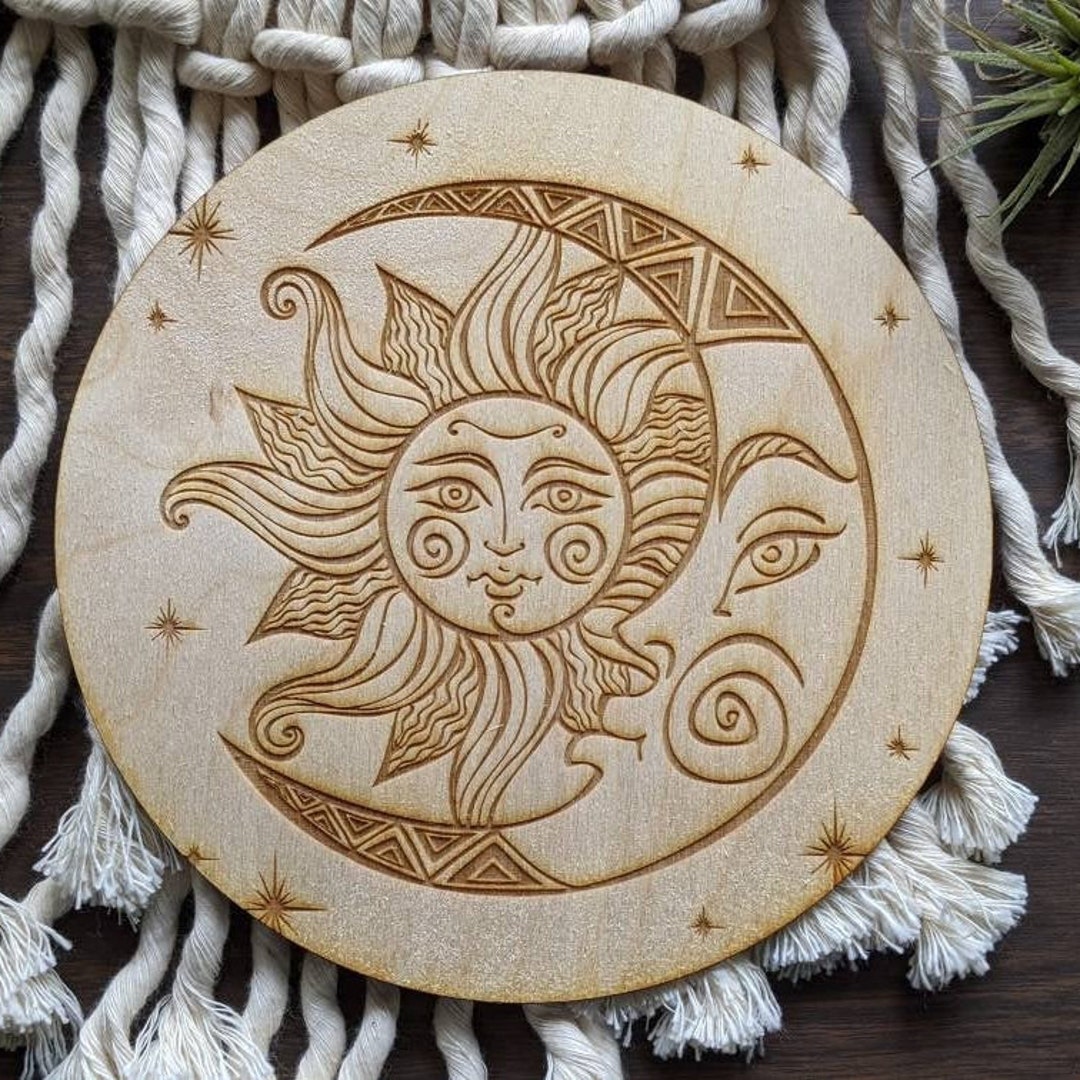 Sun and Moon Faces DIY Crafts Kids Activities Wood Coloring Book ...