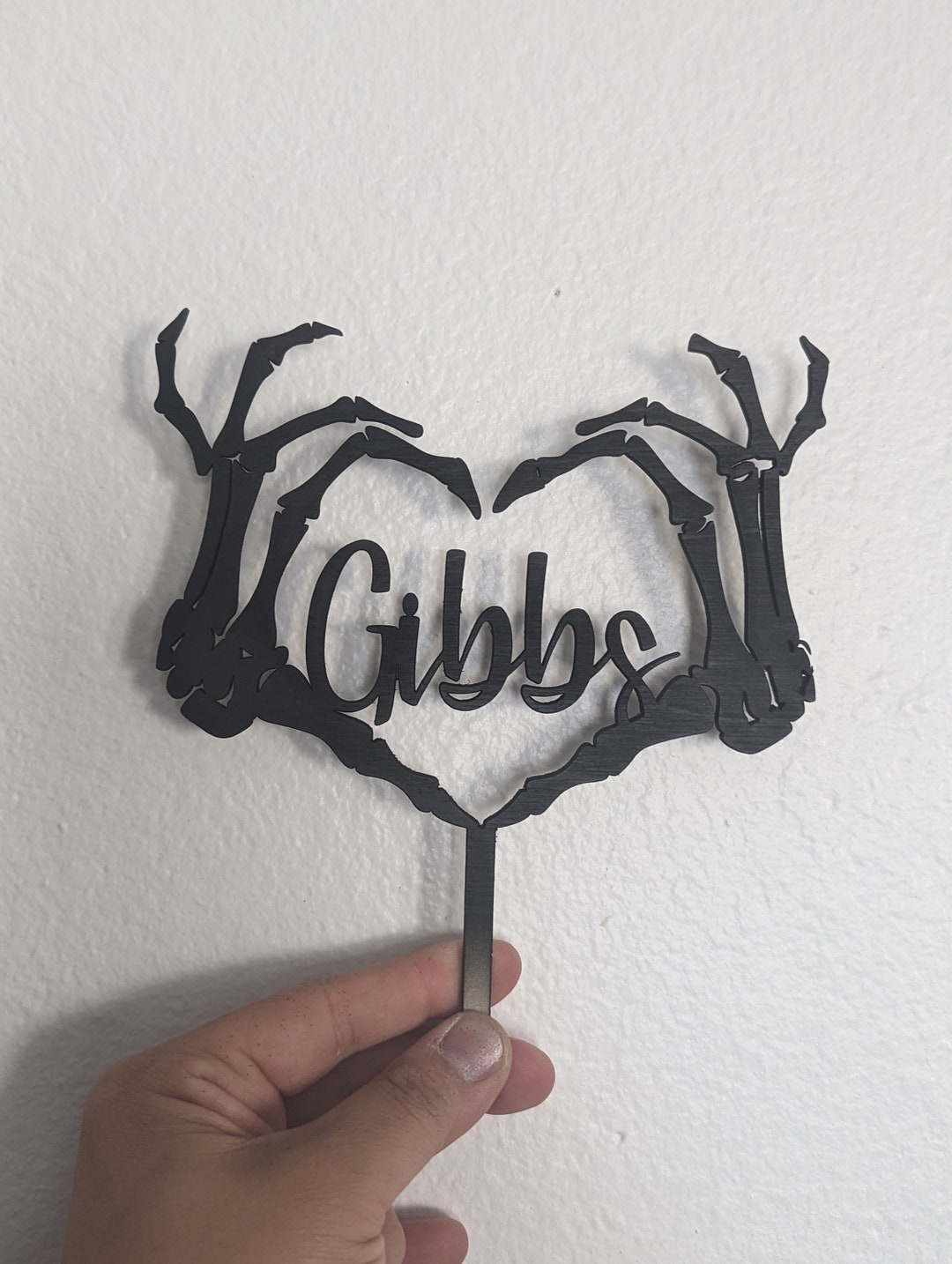 Skeletal Hands Till Death Do Us Part Custom Last Name Wedding or ...