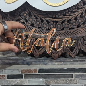 Name Cake Charm | Cake Name Plate | Front of Cake Design | Cake Name ...