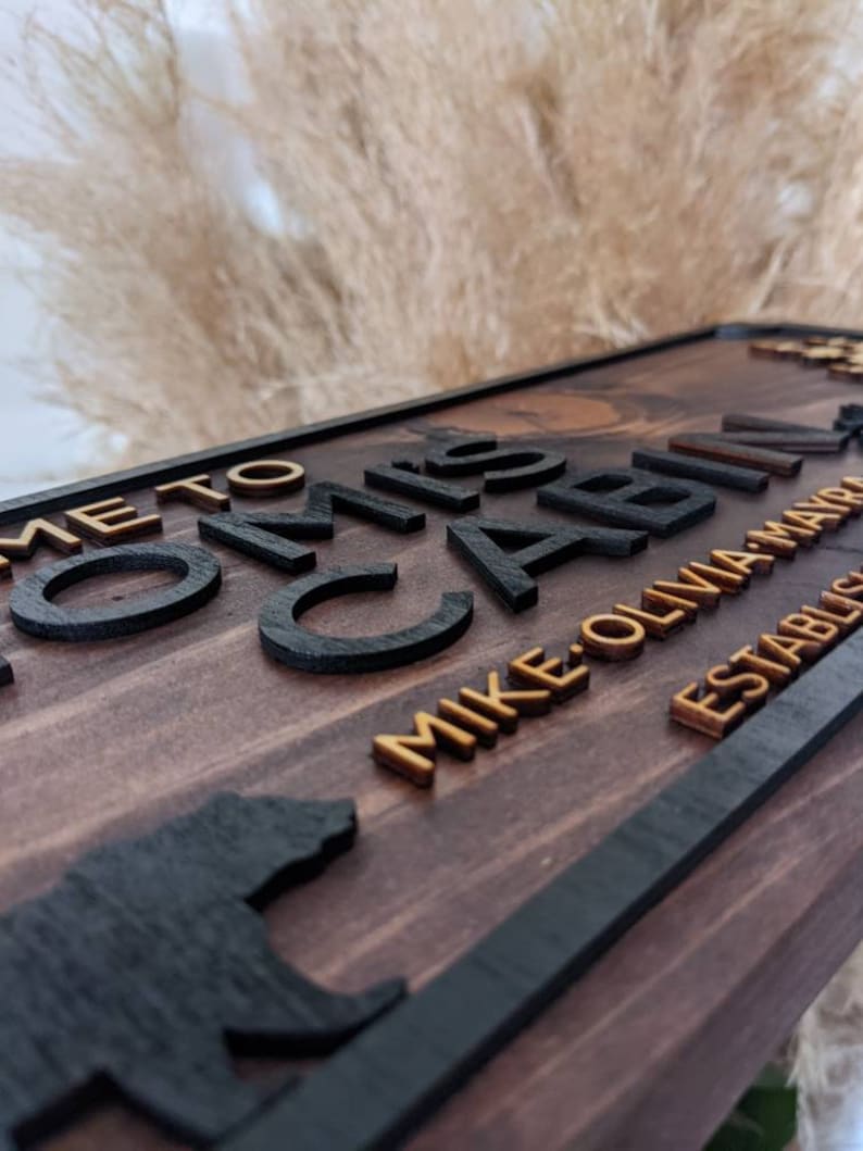 Cabin Sign | Lodging Sign | Family Cabin Sign | Great Outdoors Wooden ...