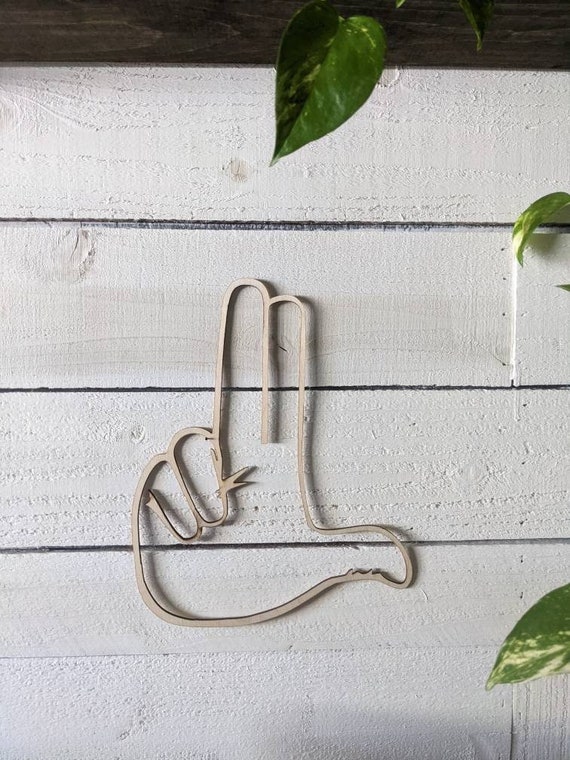 Shooting Hands Sign Language Sign Bang Bang Room Decor | Etsy