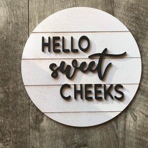 Hello Sweet Cheeks Sign | Living Room Decor | Home Decor | Shiplap ...