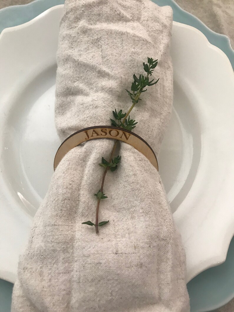 Personalized Napkin Ring for Wedding Table Decoration Dinner | Etsy